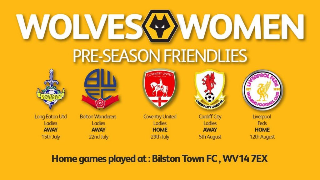 Wolves Women's warm-up matches - SheKicks